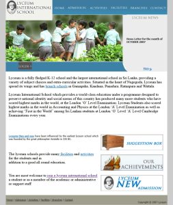 Lyceum Website Development & Design Evolution — Lyceum International School